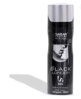 Buy SAGAR Just Black london Deodorant Spray - For Men & Women (200 ml ...
