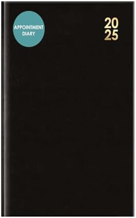 2025 Appointment Diary A4 Black Day Per Page Hardcover Office Planner ...