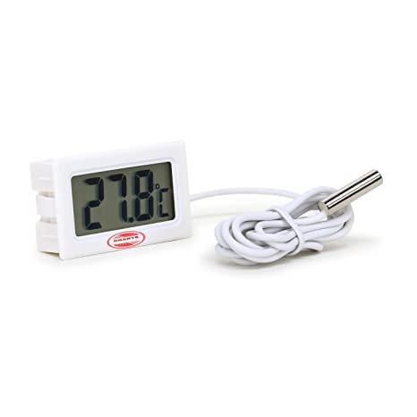 Dgarys Mini LCD Digital Thermometer with Wired Sensor for Indoor ...