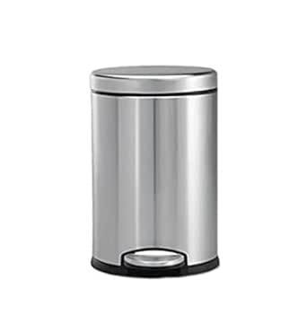 PackPro Stainless Steel Plain Pedal Dustbin with Lid | Round Shape ...
