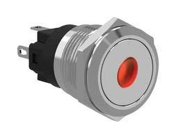 Illuminated Pushbutton Switch, 22mm, SPDT, Push-Pull, 5 A, 250 V, Red ...