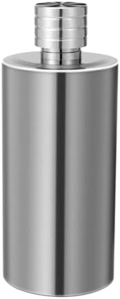 18 oz Black Pocket Portable Cylindrical Stainless Steel Whiskey Liquor ...