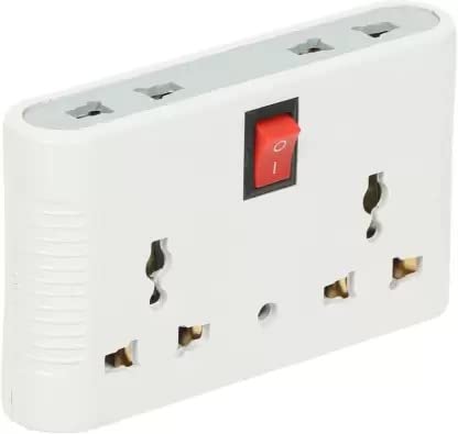 Buy OE 4 Universal Socket 3 Switch Multi Plug Extension Board 4 Socket ...