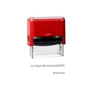 Savri Personalized Custom Stamp Mohar-Name,Designation & Firm Engraved ...