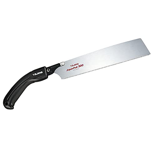Tajima JPR300 “Japan-Pull” Precision Pull-Stroke Saw, Black/Silver, 300 ...