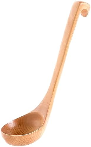 Amazon.com: Wooden Long Handle Ladle Utensils for Soup, Kitchen ...
