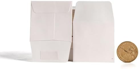 Amazon.com : 2 x 2Inches Tiny Coin Envelopes - Self Seal 128-Count Mini ...