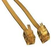 Amazon.com: 14ft Straight Thru RJ11 Line Cable RJ11m/rj11m 4wire ...