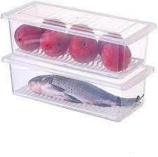 S V ENTERPRISE. Set of 2 Food Storage Container with Removable Drain ...