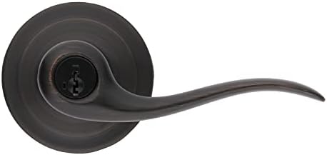 Kwikset Tustin Entry Door Handle with Lock and Key, Secure Keyed ...