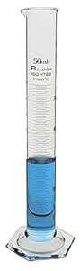 Buy Borosilicate Glass Measuring Cylinder 50ml Heavy Duty Reusable ...