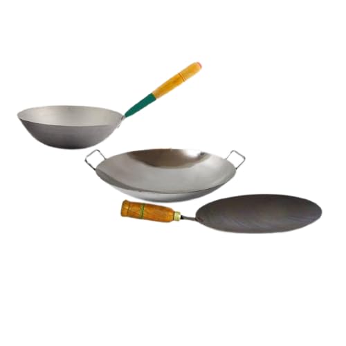 Buy Kay Dee Enterprises Super Smooth Cast Iron Cookware Set | Kadai (18 ...