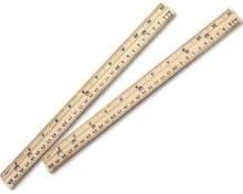 Amazon.com : WOODEN RULER with /METAL EDGE : Office And School Rulers ...