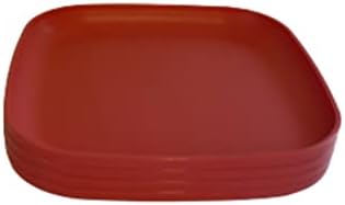 Amazon.com | Tupperware 8 Inch Square Plates 4, Blue: Dinner Plates