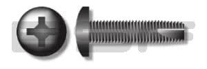 8-32X3/8 Phillips Pan Thread Cutting Screw Type 23 Fully Threaded Black ...