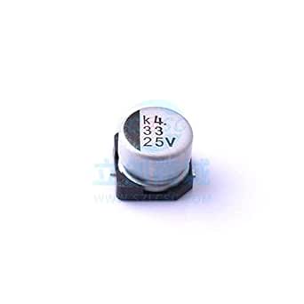 10 Pcs SMD Aluminum Electrolytic Capacitor 33uF ±20% 25V SMD,6.3x5.4mm UWX1E330MCL1GB: Amazon ...