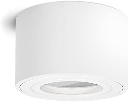 linovum Aufbauleuchte SMOL-W extra flach IP44 in matt weiß & rund ...