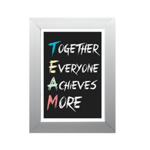 Fotof Motivational quotes Teamwork Achieves More Wall Framed Poster for ...