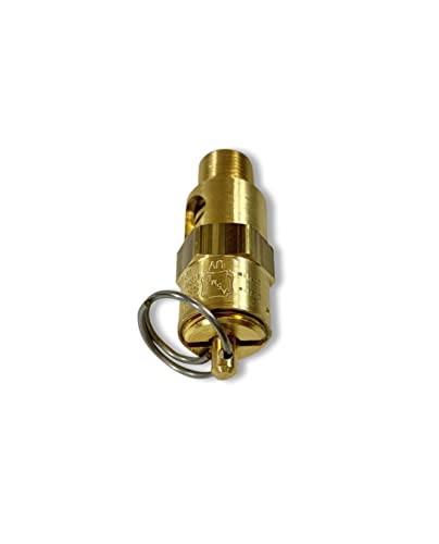 Brass, 1/8" NPT Economy Soft Seat Safety Pressure Relief Valve, Made In ...