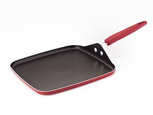 Silverstone Culinary Colors 11 Inch Square Griddle, Red : Amazon.in ...