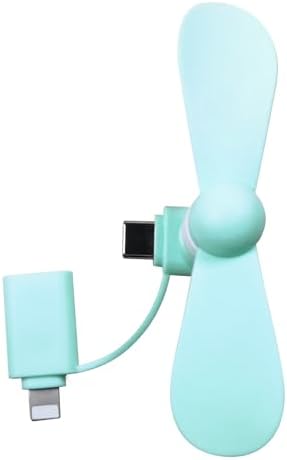 Ruamny 2 in1 Mini Fan for iPhone Type C, Mini Pocket Fan Compatible ...
