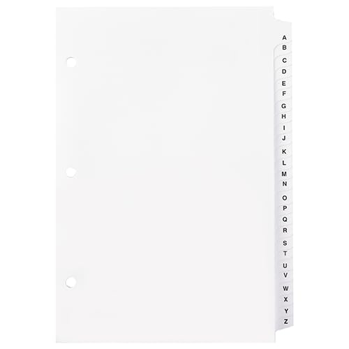 Amazon.com : Exhibitindexes® 5 1/2 X 8 1/2 A-Z Indexes for Half Sheet ...