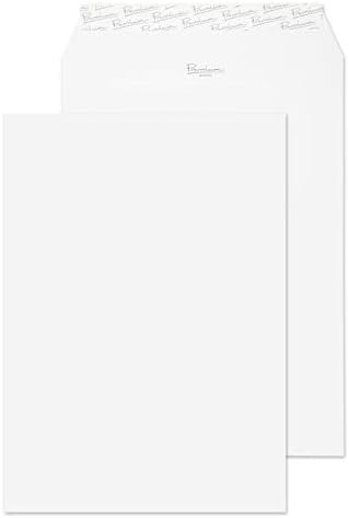 Evour, A4 / C4 Self Seal White Pocket Envelopes, Letter Envelopes ...