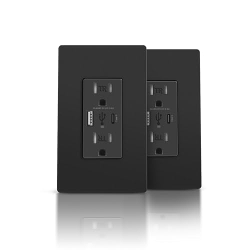 Snapklik.com : TOPELER 2Pack USB C Wall Outlet, 48A USB C Wall ...