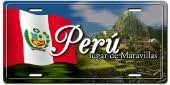 Amazon.com: Peru License Plate Lugar De Maravillas (A Place of Wonders ...