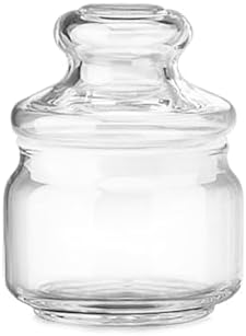Buy Ocean Pop Glass Jar with Lid Set of 6 Pcs, 325 ml, Clear Soda Lime ...