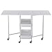 Amazon.com: Simply Tidy Kensington White Table Rolling Cart and ...
