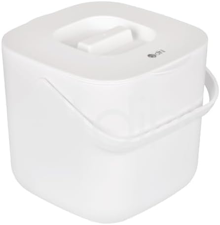 Dihl 7 Litre Indoor Kitchen Compost Caddy Bin, with Strainer and Odour ...
