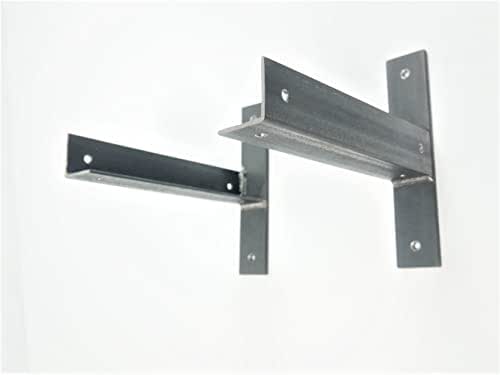 Pair Alcove Shelf Angle Steel T Brackets Shelves Corner Scaffold Timber ...