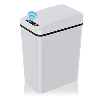 Amazon.com: OKSOTY Bathroom Trash Can with Lid, 2.2 Gallon Automatic ...