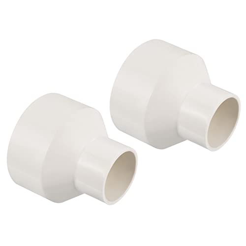PATIKIL PVC Reducer Pipe Fitting 90x50mm, Straight Coupling Adapter ...