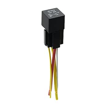 uxcell DC 12V 80A SPST Automotive Car Relay 4 Pin 4 Wires w/Harness ...