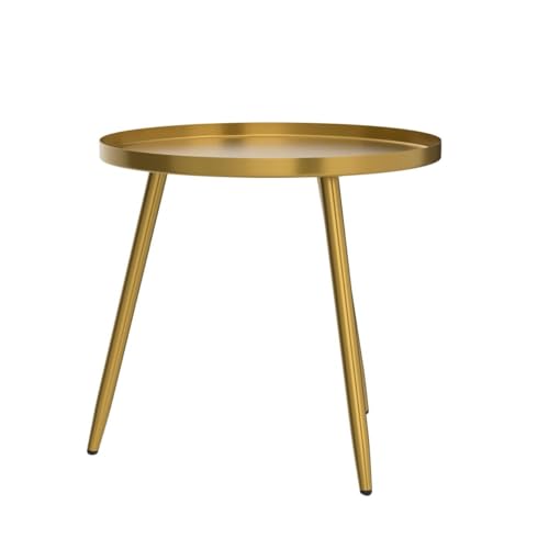 Snapklik.com : AOJEZOR Gold End Table, Ideal For Any Room-Side Tables Living Room,Bedroom, Gold ...