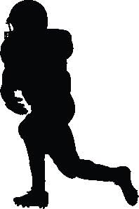 Football Runner Silhouette Wall Decal Cutout - Childrens Wall Decor ...