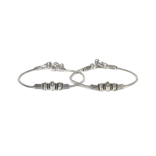 If Poetic Oxidised Silver Anklets Maharashtrian Payal Silver Plating ...