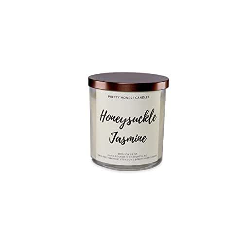 Amazon.com: Pretty Honest Candles Honeysuckle Jasmine Soy Candle | Soy Wax Candles for Home ...