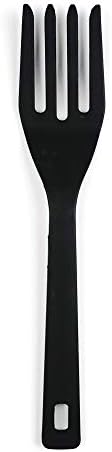 Amazon.com: Lounsweer 4 Pcs Silicone Flexible Fork Black Heat Resistant ...
