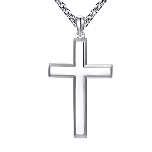 Snapklik.com : Pure Silver Cross Necklaces For Men 925 Sterling Silver ...