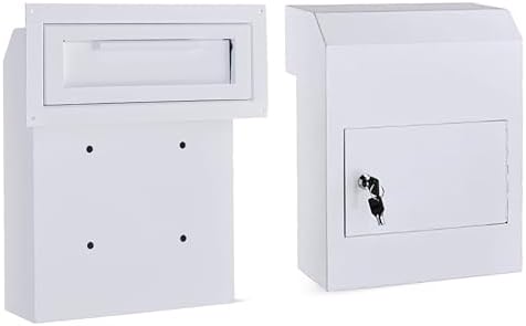 flybold Through-the-Door Locking Key Drop Box Heavy Duty Rainproof Door ...