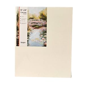 Loope 16x20 Inch Cotton Canvas Board | 100% Cotton, Acid-Free, Double ...