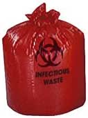 Amazon.com: Red Liners - Biohazard - Low Density - 24 inch X 24 inch ...