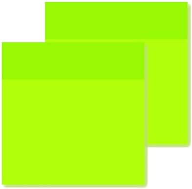 GLUN® Transparent Sticky Note Pad, 100 Sheets Neon Blue Multicolour ...
