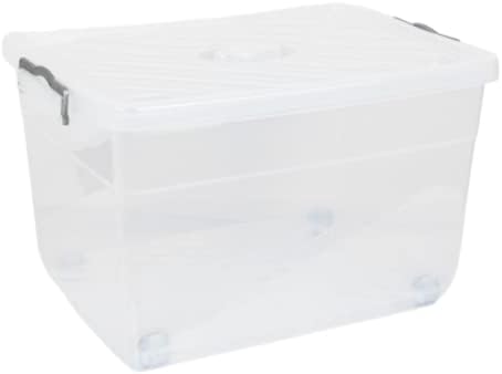 Jolie Max Large Storage Box. (55L) Plastic Storage Box with Wheels and ...
