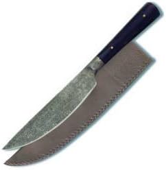 Amazon.com : standsbyriver 9" Roach Belly Knife - Damascus Steel with ...