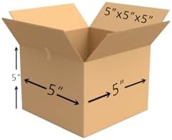 BonKaso 3 Ply Corrugated Boxes for Packaging | 5"x5"x5" (Pack of 50 ...