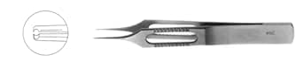Hoskin # 202 Tissue Forceps Fine grooves Tip Curved : Amazon.in ...